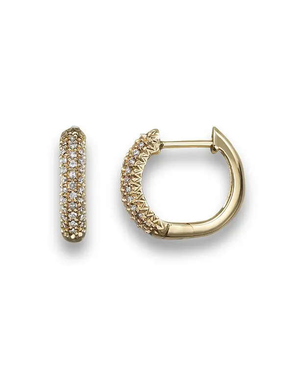 Bloomingdale'S Diamond Hoop Earrings .20 Tcw In 14k Yellow - Gold