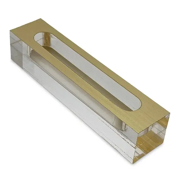 TIZO Lucite Mezuzah 4.5 - Gold