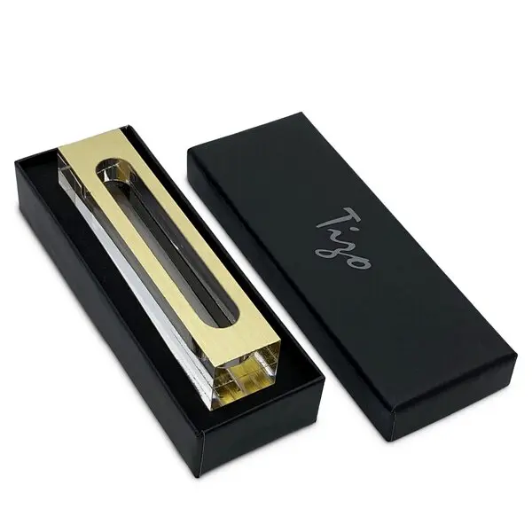 TIZO Lucite Mezuzah 4.5 - Gold