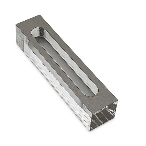 TIZO Lucite Mezuzah 4.5 - Silver