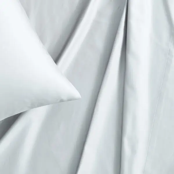 Vera Wang Solid Sateen Sheet Set, King - Blue