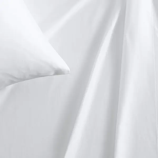 Vera Wang Solid Sateen Sheet Set, King - White
