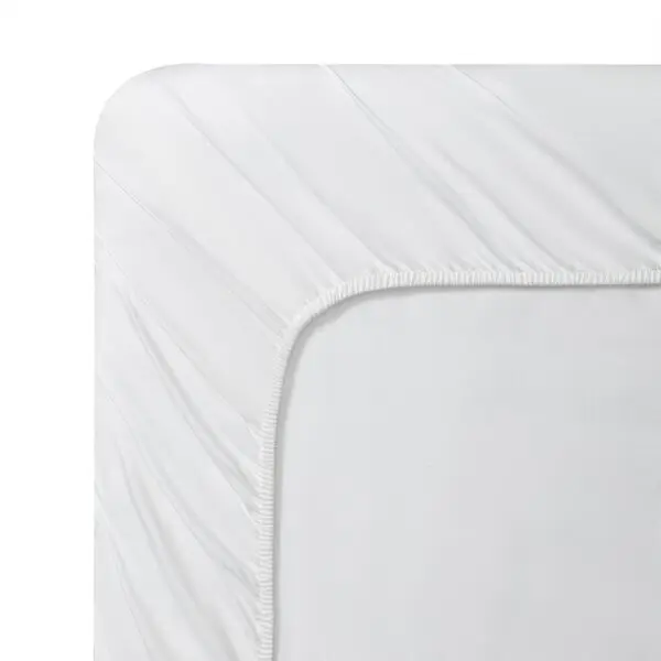 Vera Wang Solid Sateen Sheet Set, King - White