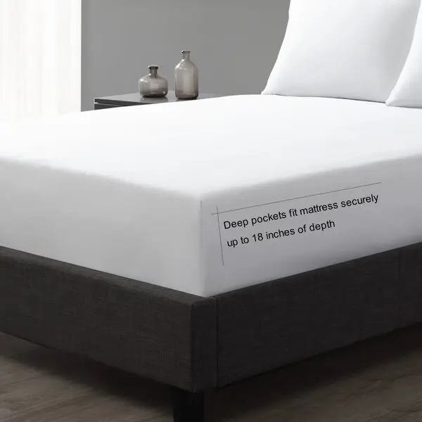 Vera Wang Solid Sateen Sheet Set, King - White