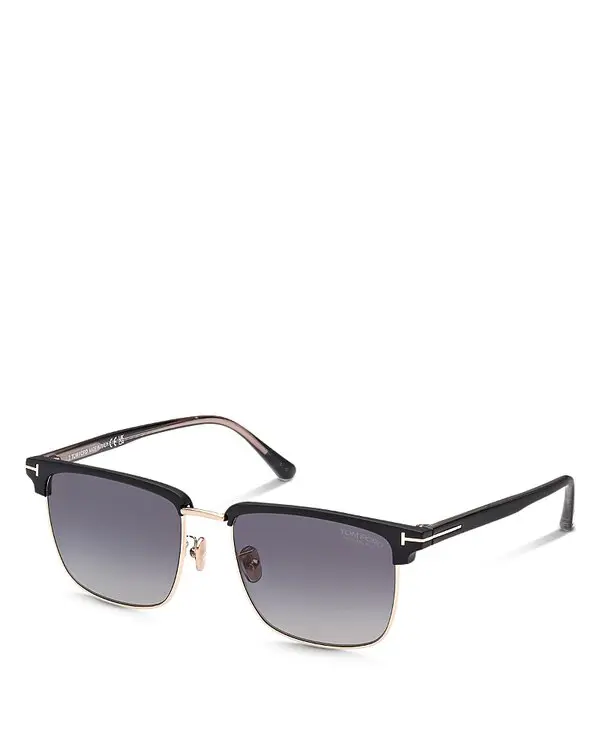 TOM FORD Hudson Square Sunglasses - Black/gray Polarized Gradient
