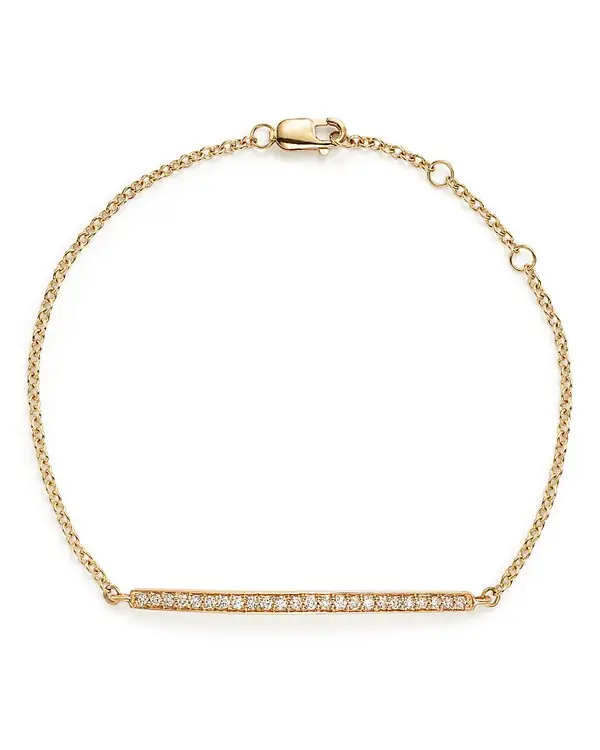 Bloomingdale'S Diamond Bar Bracelet In 14k Yellow Gold - White/gold