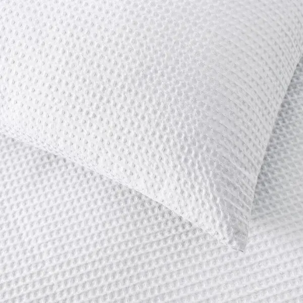 Vera Wang Waffle Pique Comforter Set, Queen - White