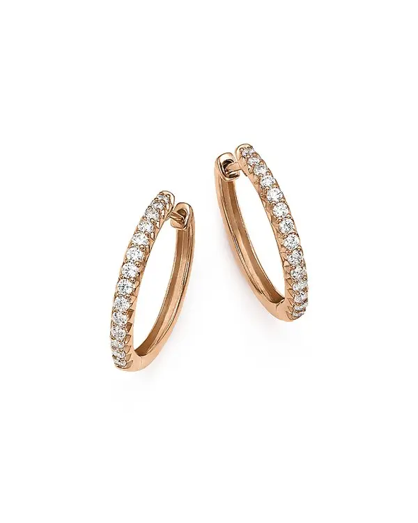 Bloomingdale'S Diamond Hoop Earrings, .40 Tcw - White/rose
