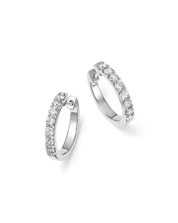 Bloomingdale'S Diamond Hoop Earrings, 0.70 Tcw - White