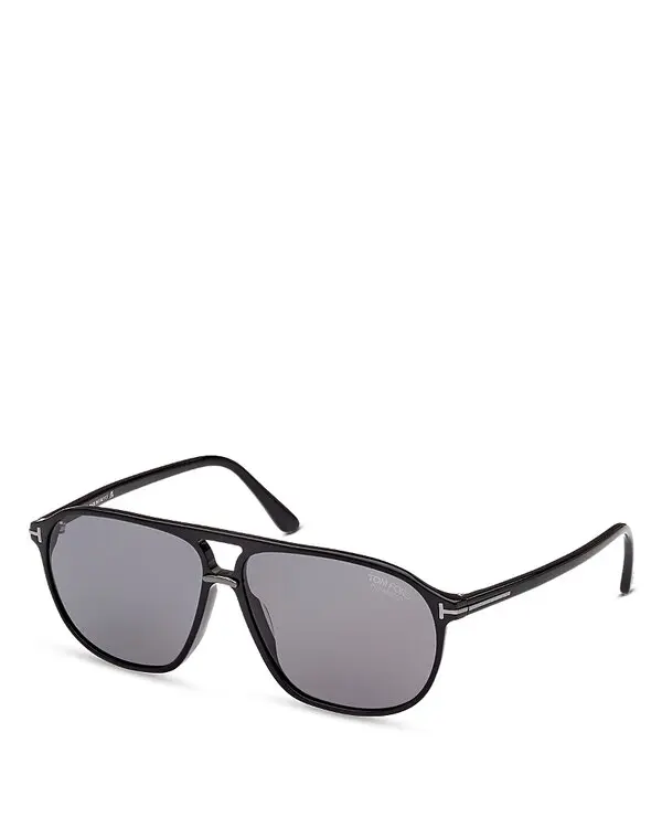 TOM FORD Navigator Sunglasses - Black/gray Polarized Solid