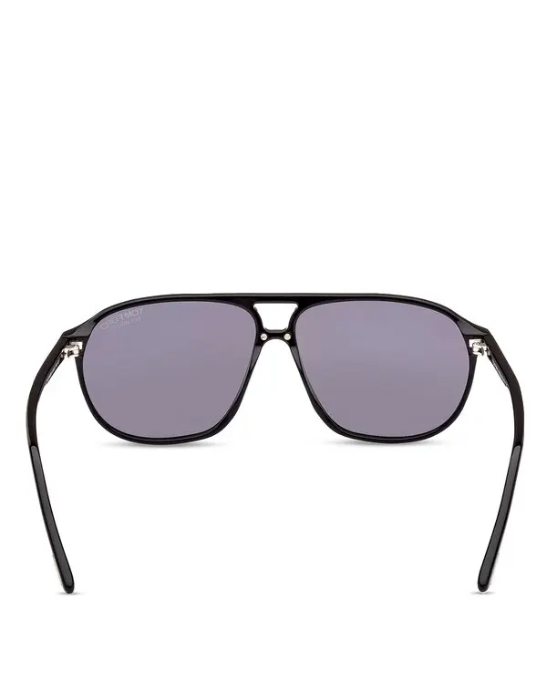 TOM FORD Navigator Sunglasses - Black/gray Polarized Solid