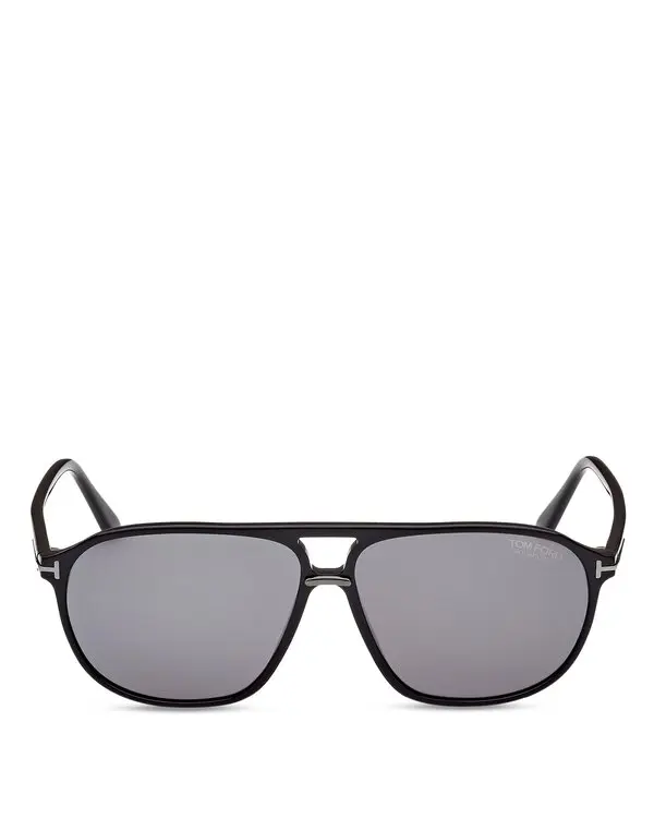 TOM FORD Navigator Sunglasses - Black/gray Polarized Solid