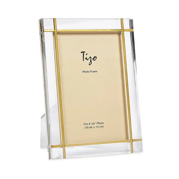 TIZO Lucite Frame With Gold Tone Inlay, 5 X 7 - Lucite/gold