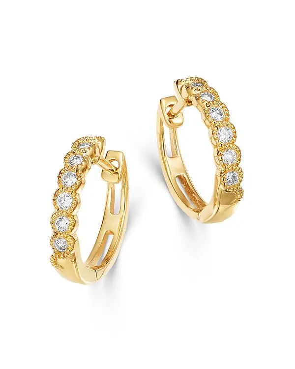 Bloomingdale'S Diamond Huggie Hoop Earrings - White/gold