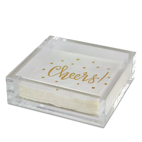TIZO Lucite Cocktail Napkin Tray - Clear