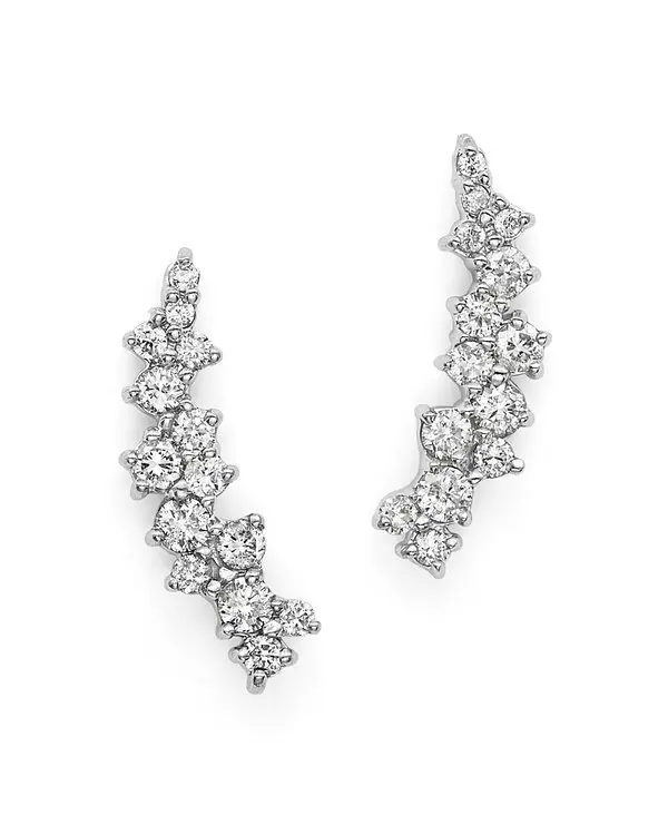 Bloomingdale'S Diamond Ear Climbers .30 Tcw In 14k Gold - White
