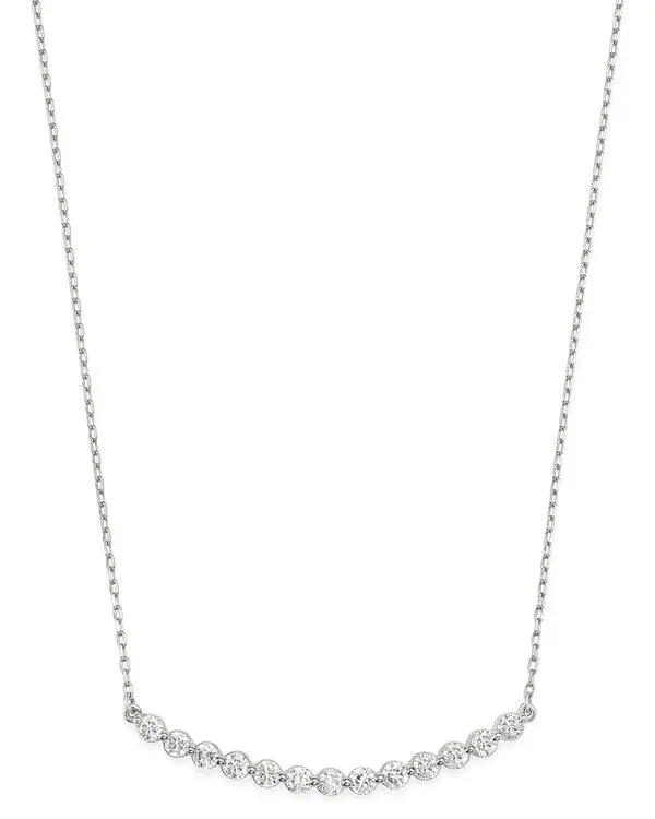 Bloomingdale'S Diamond Bar Necklace, 0.75 Tcw - White