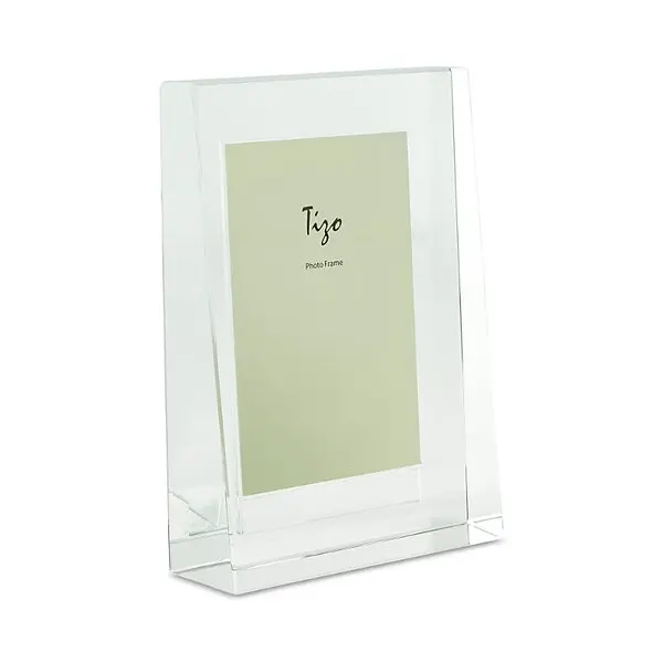 TIZO Crystal Glass Pyramid-shaped 5 X 7 Picture Frame - Clear