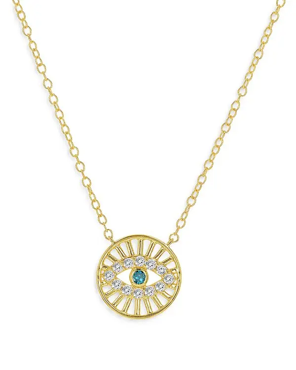 Bloomingdale'S Diamond Evil Eye Medallion Necklace - Gold