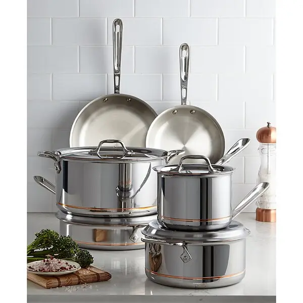 ALL-CLAD Copper Core 5-ply Bonded 10-piece Cookware Set - Stainless