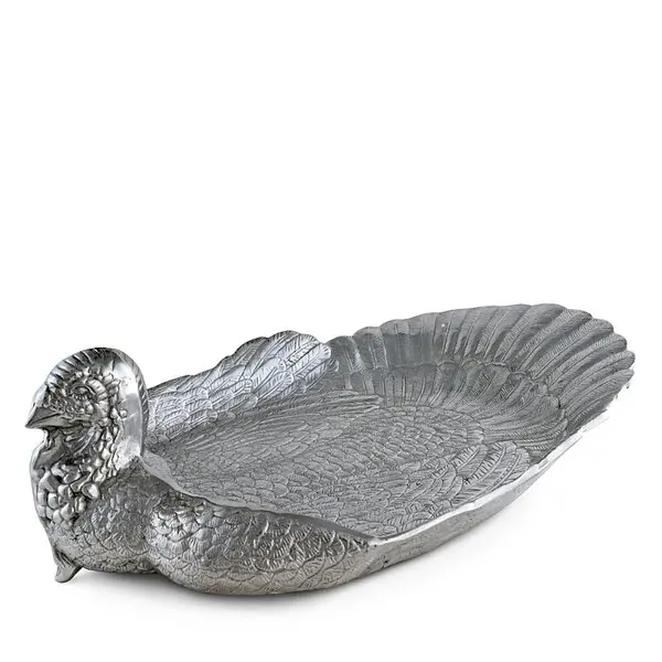 VAGABOND HOUSE Turkey Aluminum Tray, Large - Silver