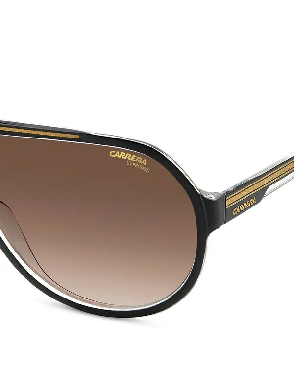 Carrera Eyewear Aviator Shield Sunglasses 64mm