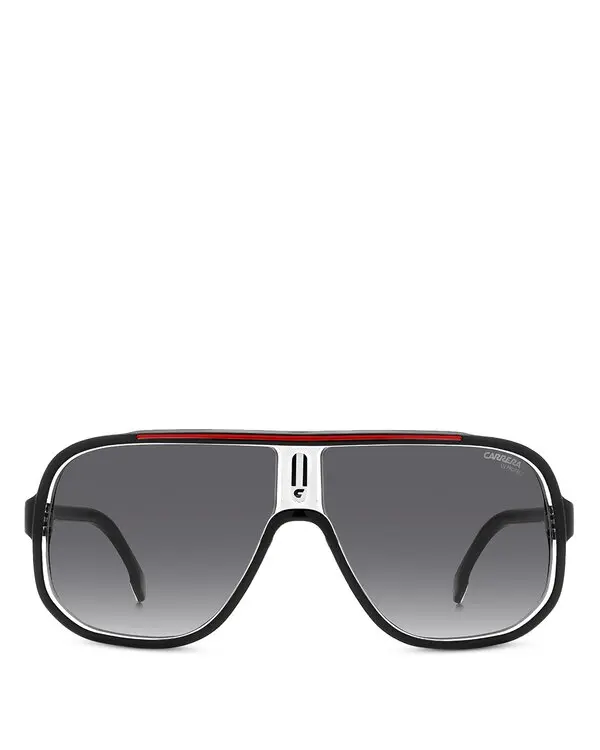 Carrera Eyewear Rectangle Sunglasses, 63 Mm - Black/gray Gradient