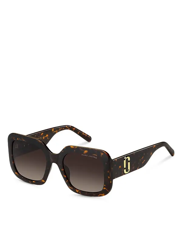 Marc Jacobs Square Sunglasses - Havana/brown Gradient