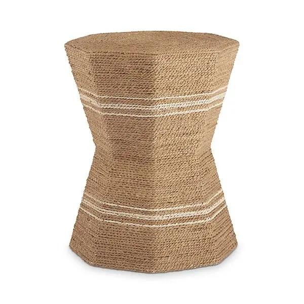 UNIVERSAL Long Key Octagonal Accent Table - Wrapped Abaca