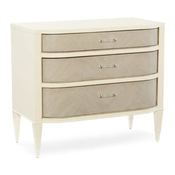 CARACOLE Dress Code Nightstand - Wedding Dress White / Heron Grey
