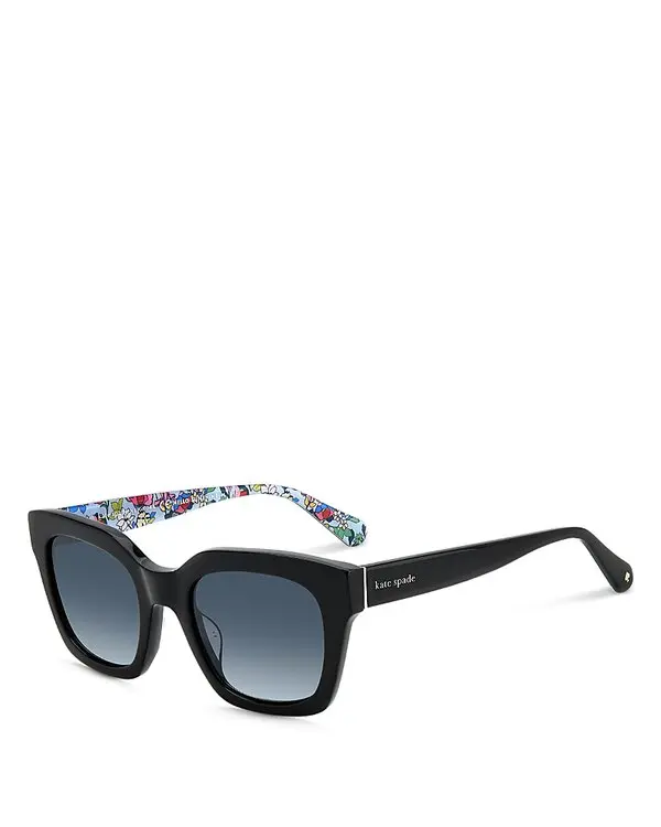 Kate Spade New York Camryn Square Sunglasses - Black/gray Polarized Gradient
