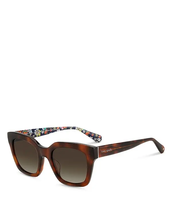 Kate Spade New York Camryn Square Sunglasses - Havana/brown Gradient