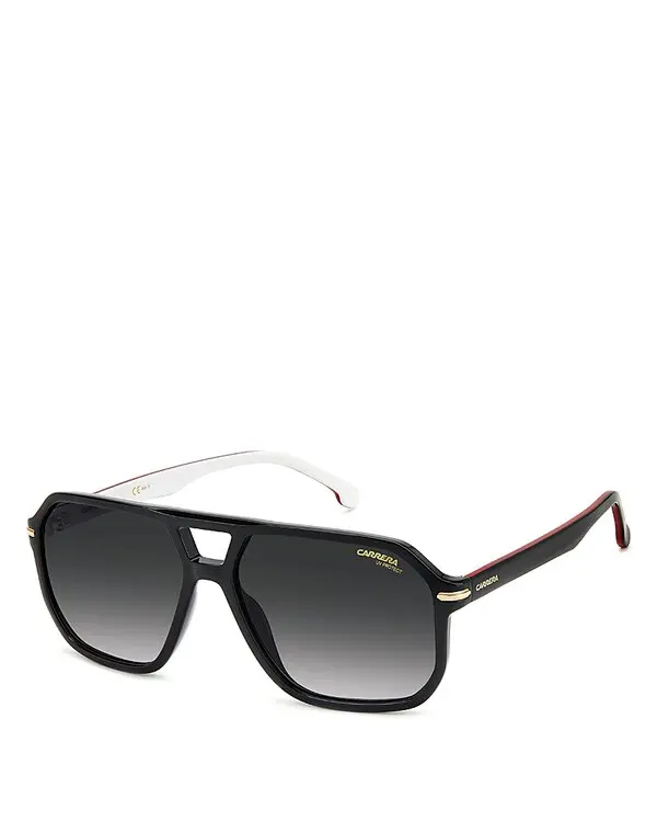 Carrera Eyewear Square Aviator Sunglasses - Black/gray Gradient