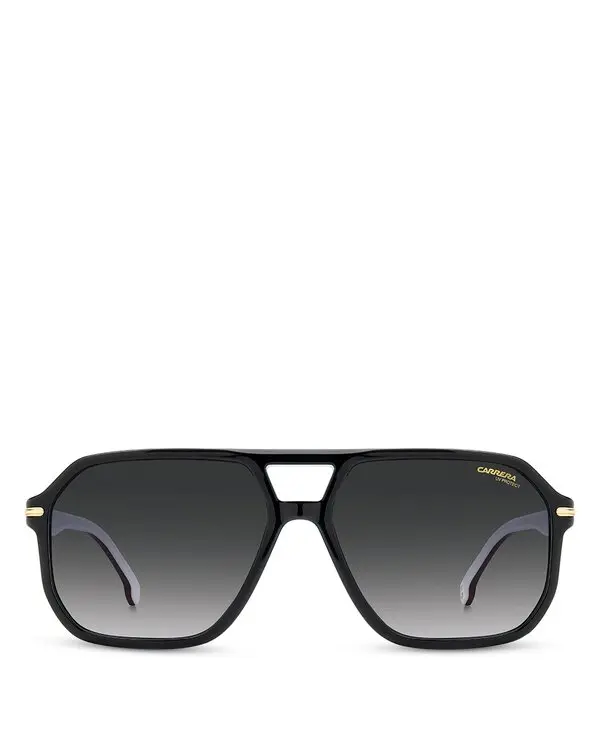 Carrera Eyewear Square Aviator Sunglasses - Black/gray Gradient