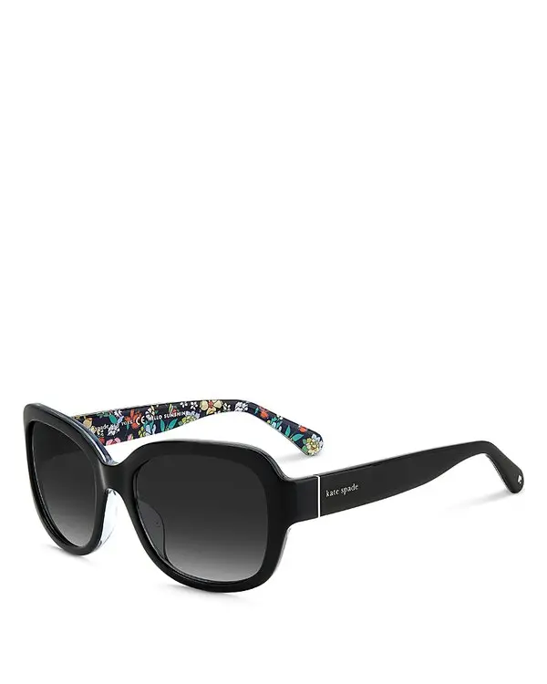 Kate Spade New York Layne Rectangular Sunglasses - Black/gray Gradient