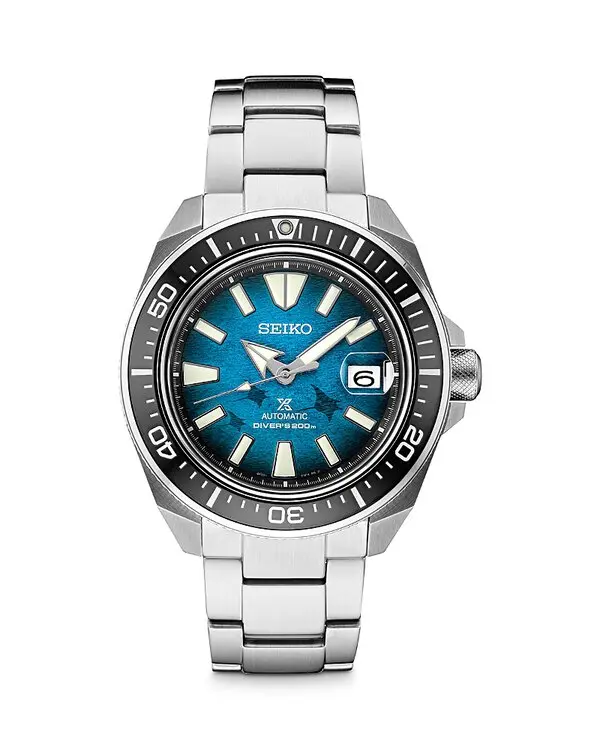 SEIKO Prospex Automatic Manta Ray Divers Watch, 47.8mm - Silver