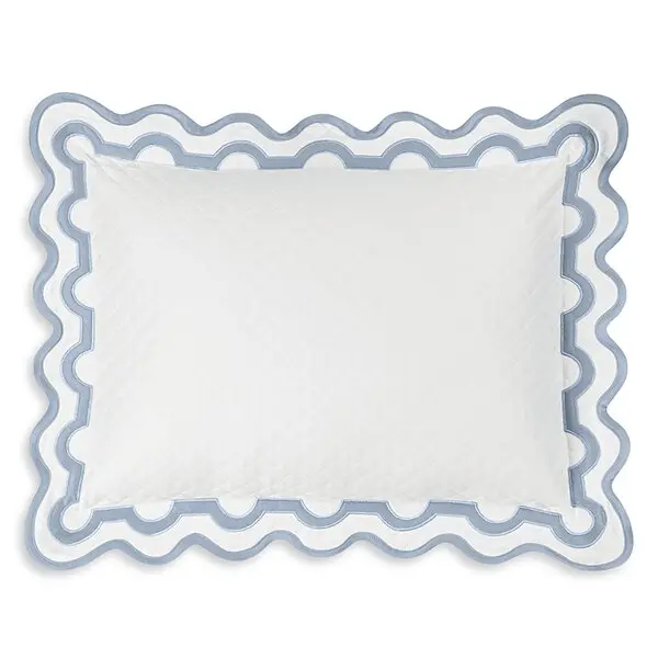 MATOUK Mirasol Matelasse Boudoir Sham - Hazy Blue