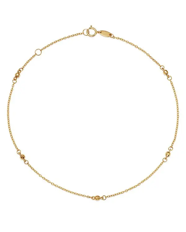 MOON & MEADOW - Moon & Meadow 14K Yellow Gold Beaded Anklet