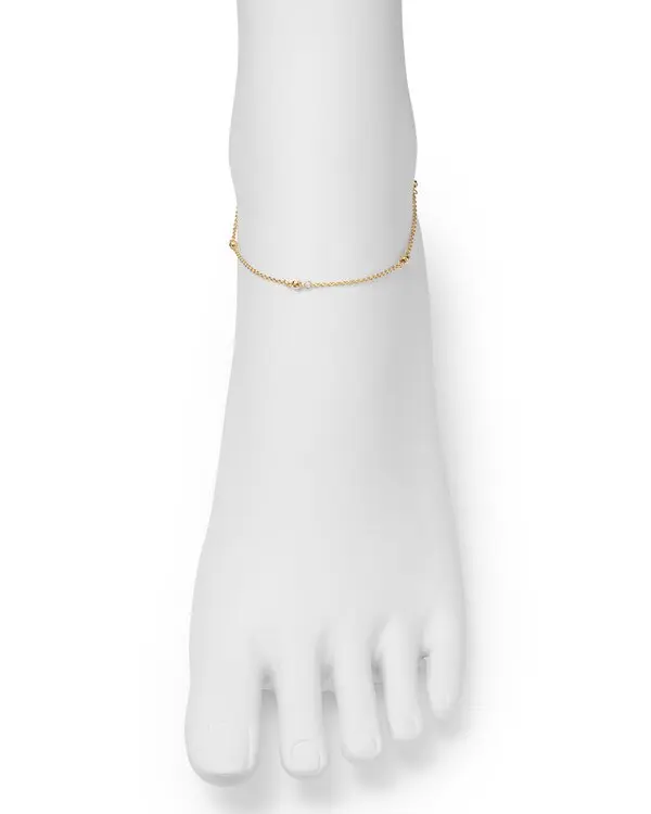 MOON & MEADOW - Moon & Meadow 14K Yellow Gold Beaded Anklet