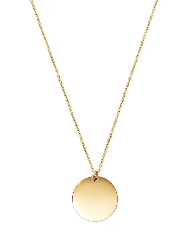 Moon Meadow 14k Yellow Disc Pendant Necklace Gold Editorialist