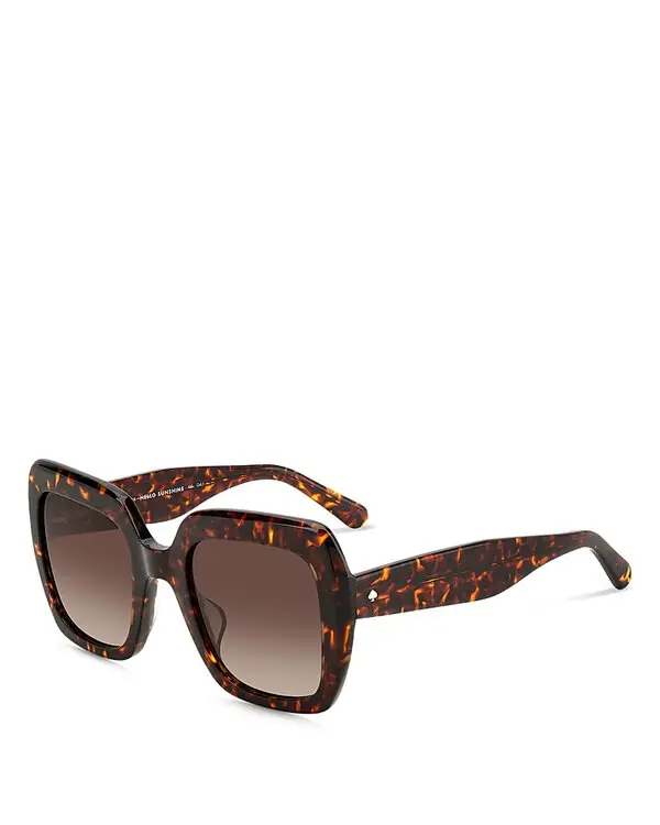 Kate Spade New York Naomi Square Sunglasses, 54mm - Havana  display picture 2