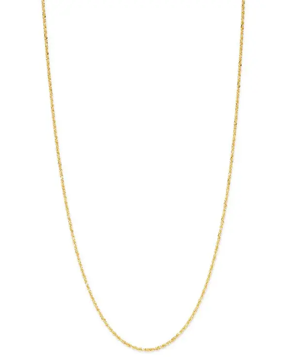 Bloomingdale'S 14k Yellow Glitter Link Chain Necklace - Gold