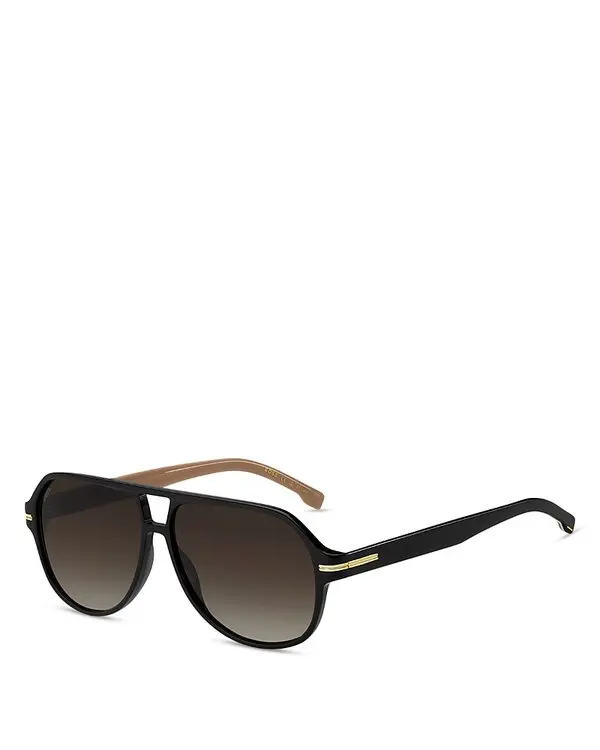 Hugo Boss Aviator Sunglasses - Black/brown Gradient