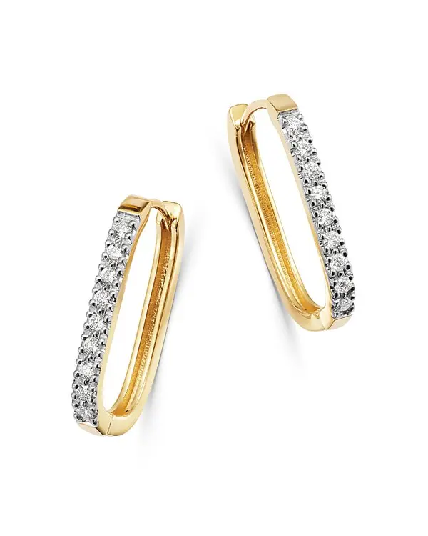 Bloomingdale'S Diamond Hoop Earrings In 14k Yellow - Gold