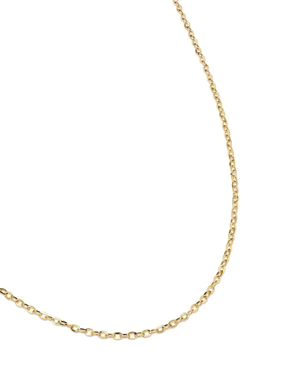 Bloomingdale'S 14k Yellow Flat Rolo Link Chain Necklace
