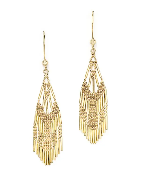 Bloomingdale'S 14k Yellow Beaded Dangle Earrings - Gold