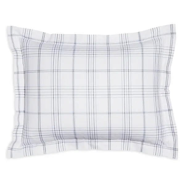 MATOUK August Percale Standard Sham - Navy