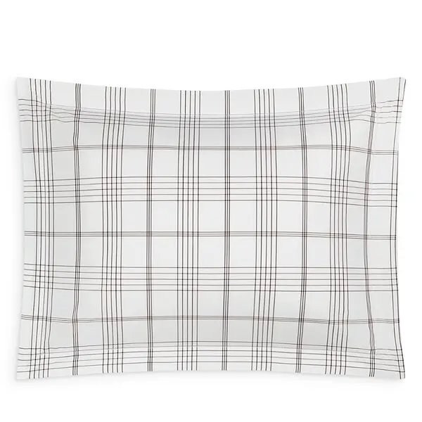 MATOUK August Plaid Standard Sham - Sable