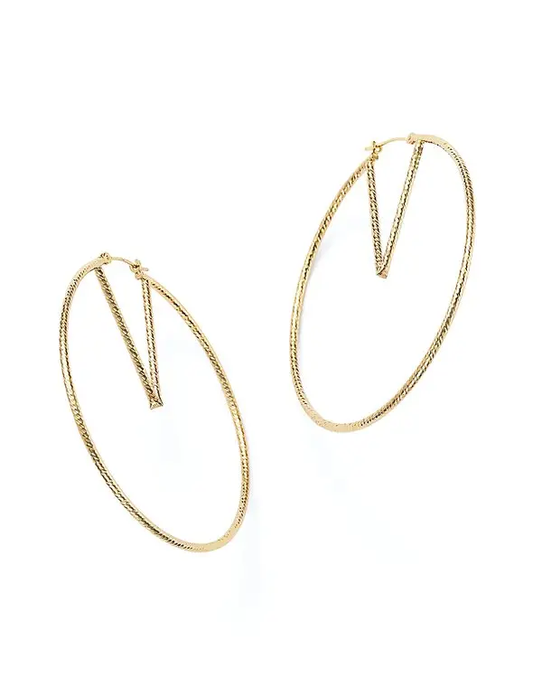 Bloomingdale'S 14k Yellow V-hoop Earrings - Gold
