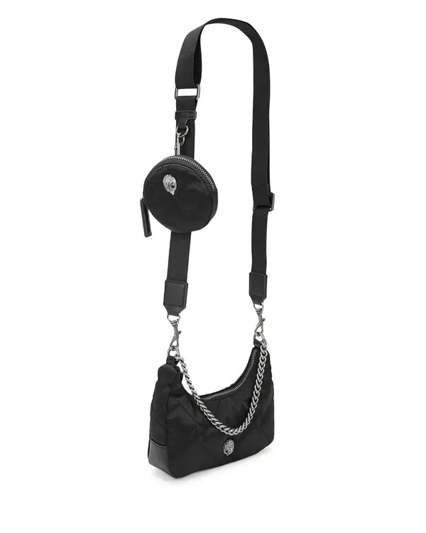 Kurt Geiger Multi Quilted Crossbody - Black/silver